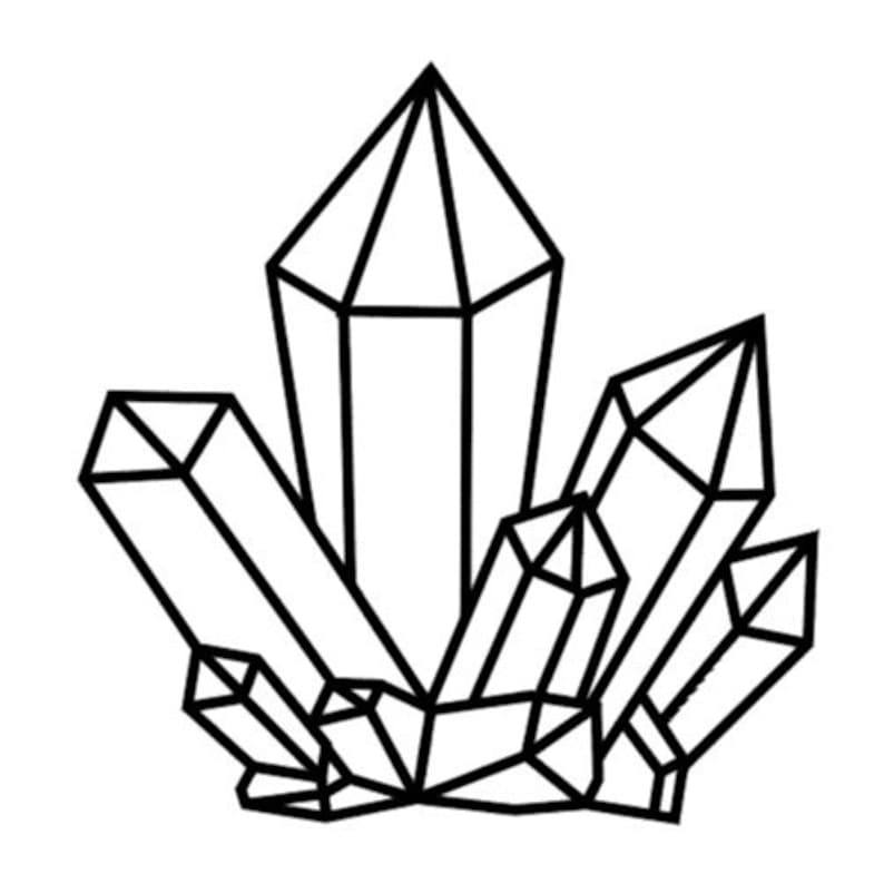Crystal Vinyl Decal, Quartz Crystal Decal, Crystals, Car Decal, Tumbler ...