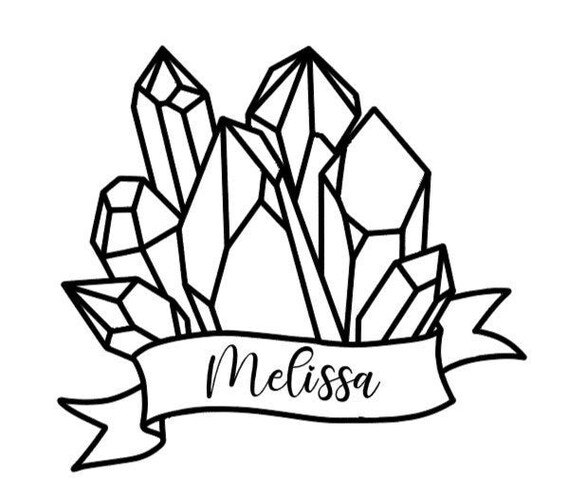 Crystal Vinyl Decal Quartz Crystal Decal Crystals Car - Etsy