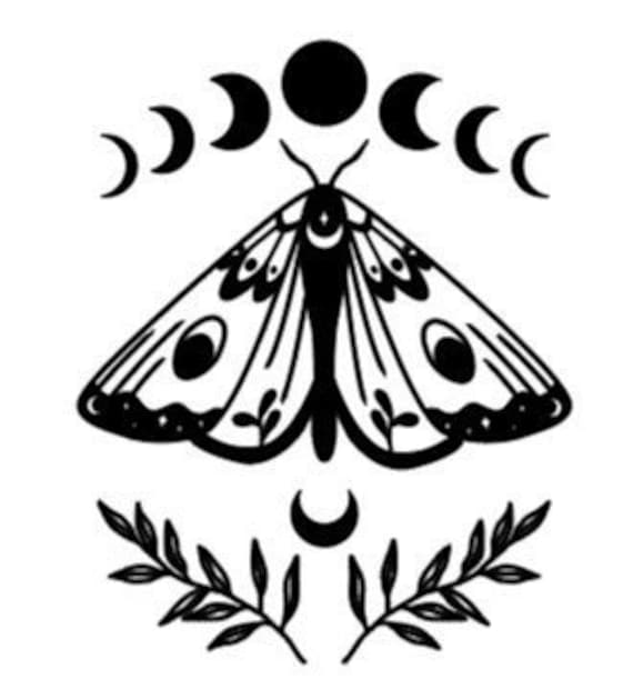 Moon Moth Vinyl Decal Moon Moth Stickers Car Decal Tumbler | Etsy