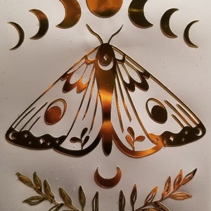 Moon Moth Vinyl Decal, Moon, Moth, Stickers Car Decal, Tumbler Decal ...