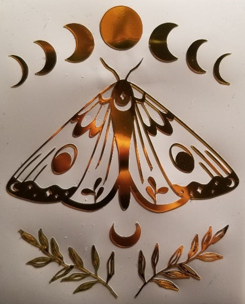 Moon Moth Vinyl Decal, Moon, Moth, Stickers Car Decal, Tumbler Decal ...