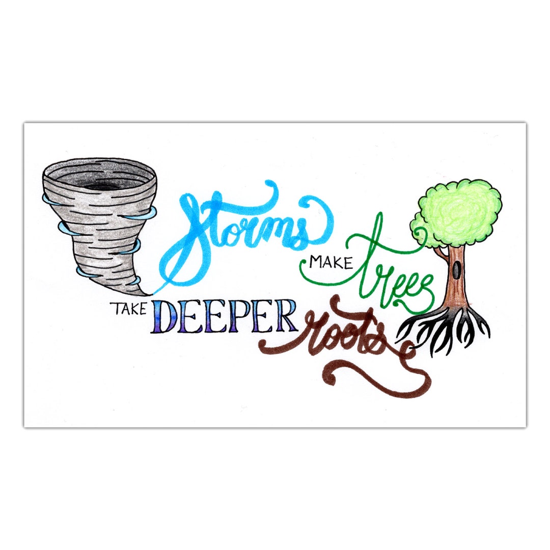 Deeper Roots: Calligraphy Print - Etsy UK