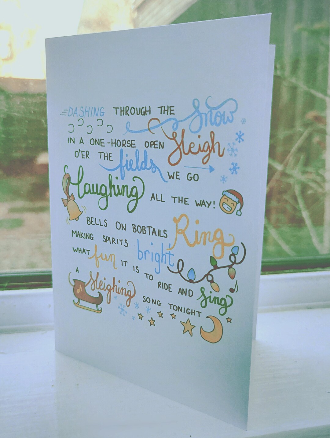 Handwritten Christmas Card - Etsy