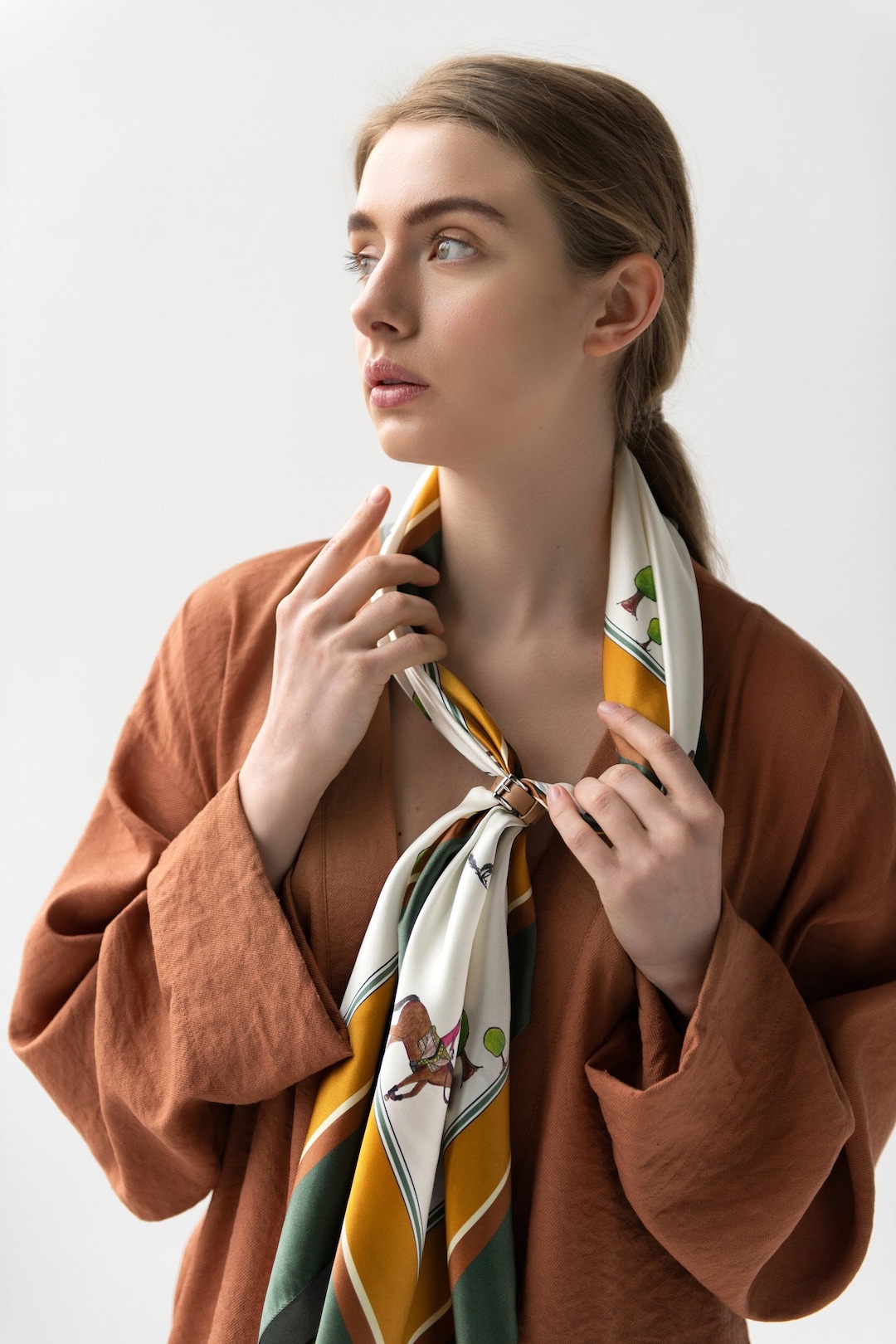 Genuine Leather Fastening Shawl Clip Perfect Accessory for Your Look - Etsy