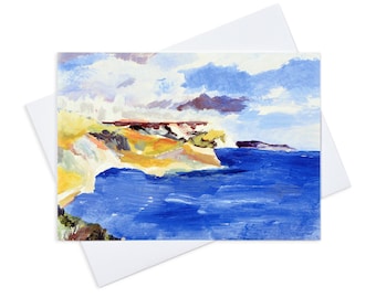Coast Art Cards of Cornwall Fine Art Card Set From Original - Etsy