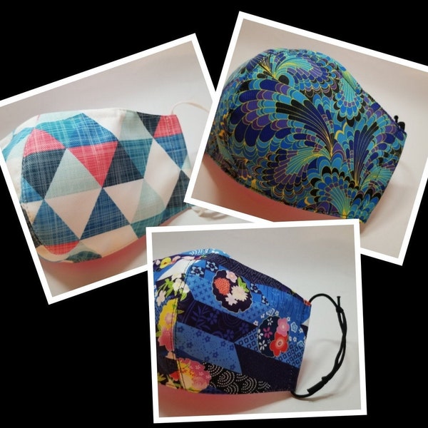 Patchwork Face Mask - Etsy