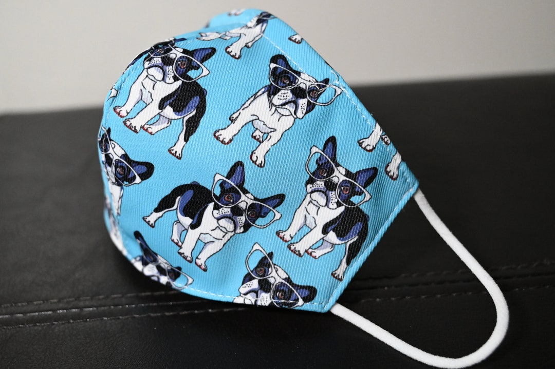Handmade Boston Terrier Face Mask/ Cloth Mask/ Fabric Mask W/ Filter ...