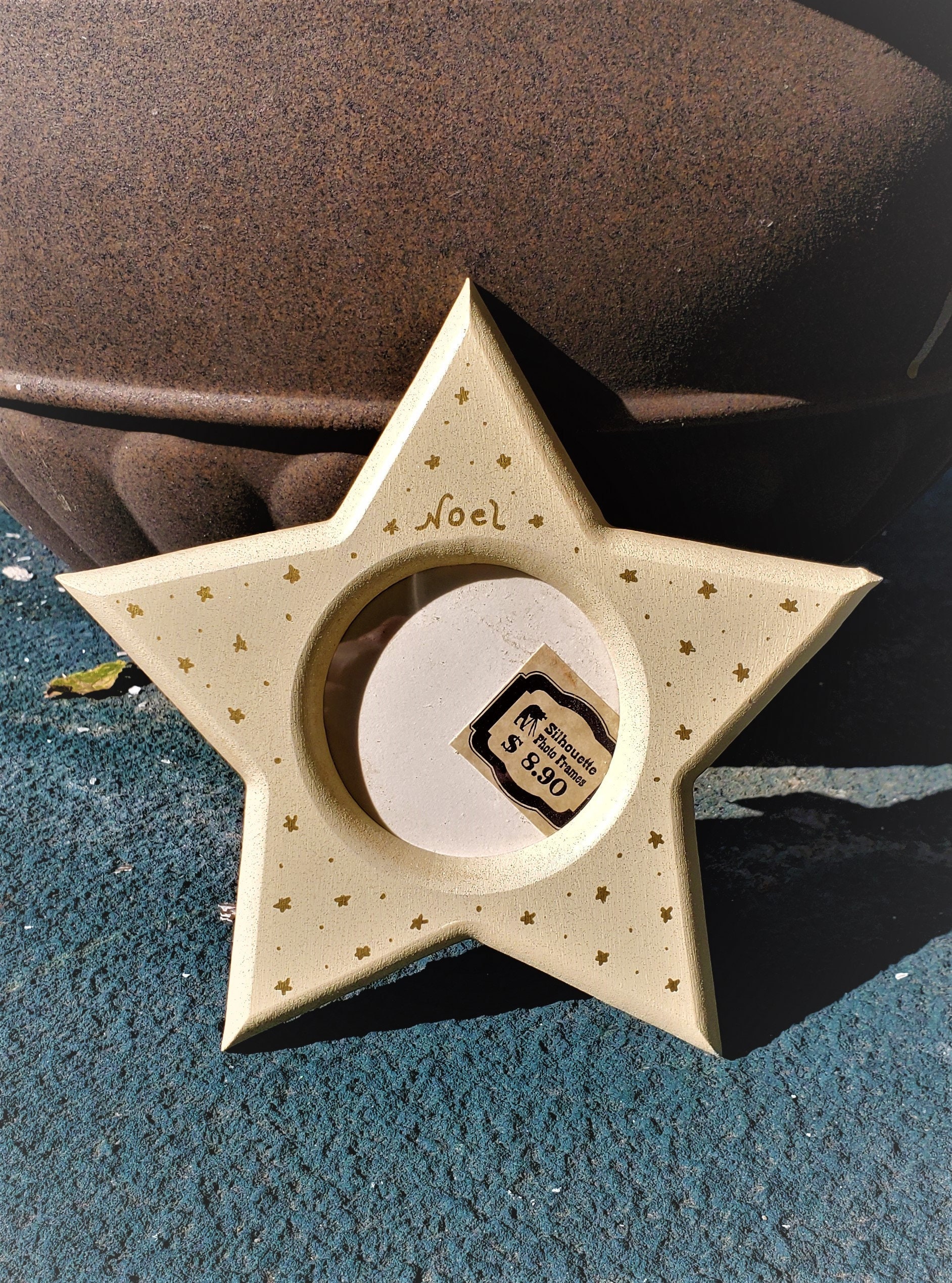 Vintage Christmas Star Wood Photo Frame - Etsy