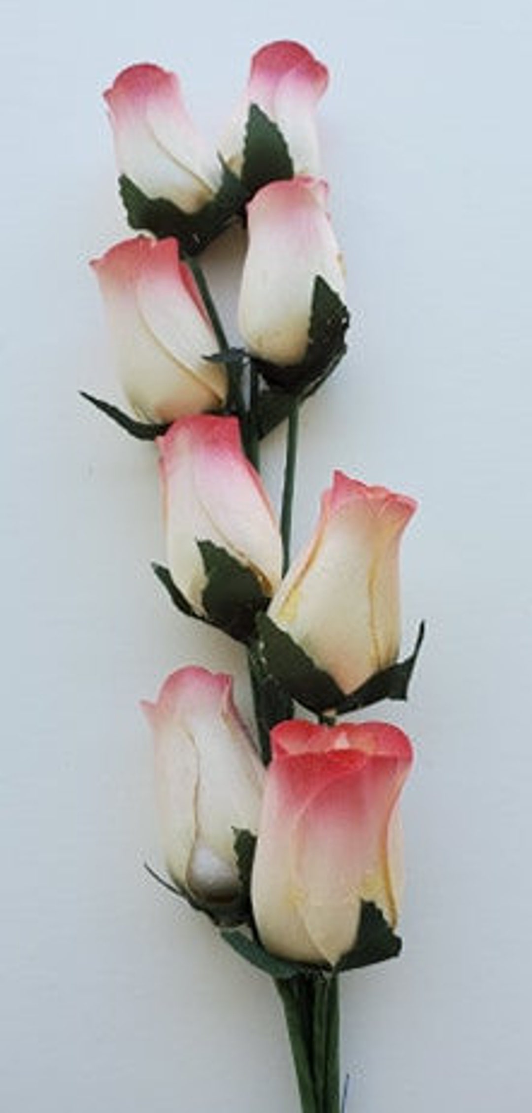 Wooden Rose Stems, Various White Two Tone Colors Available 8 Wood Rose ...