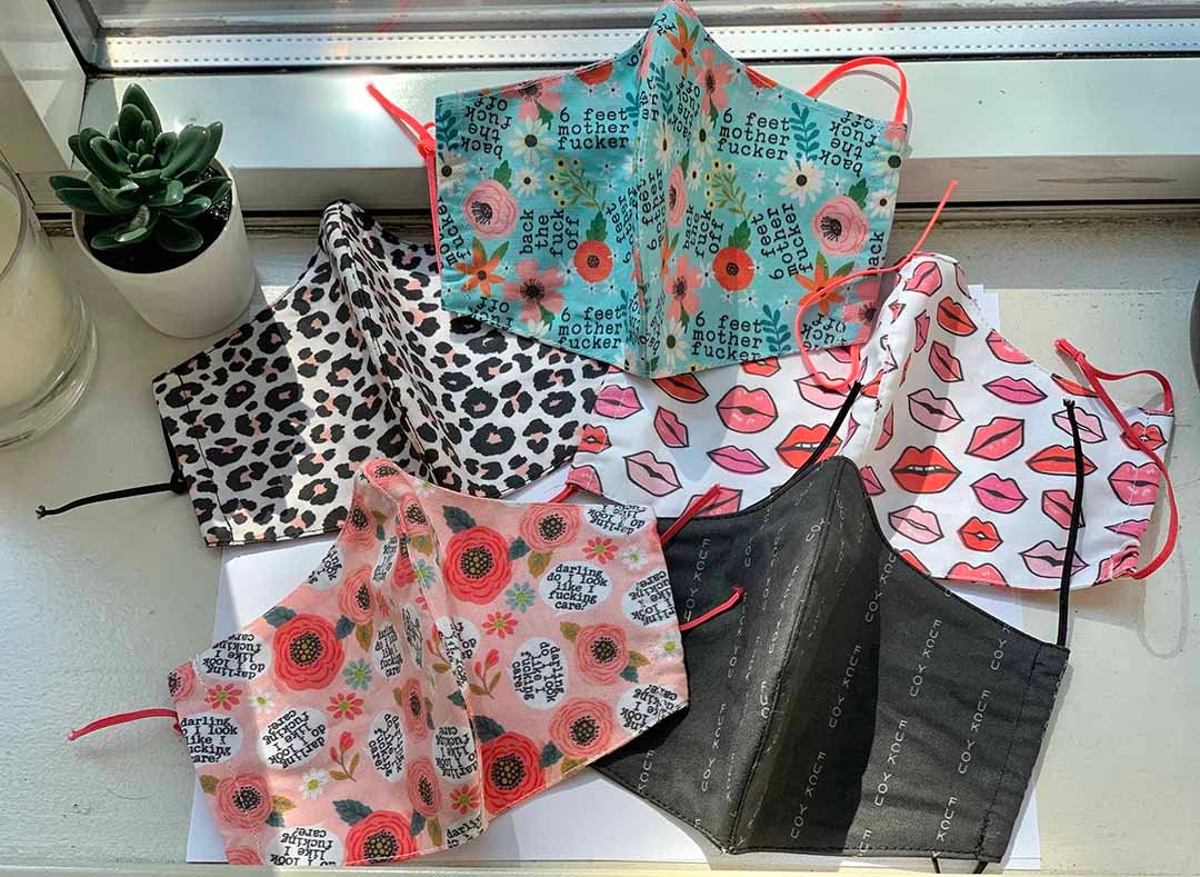 Double Layer Print Fabric Mask W/ Adjustable Elastic Trim - Etsy