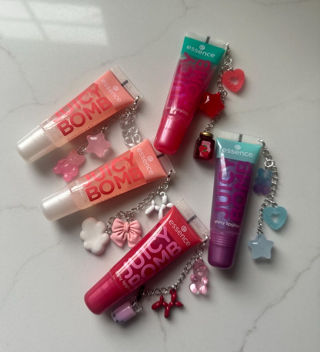 Lip Gloss With Chain Charm - Etsy