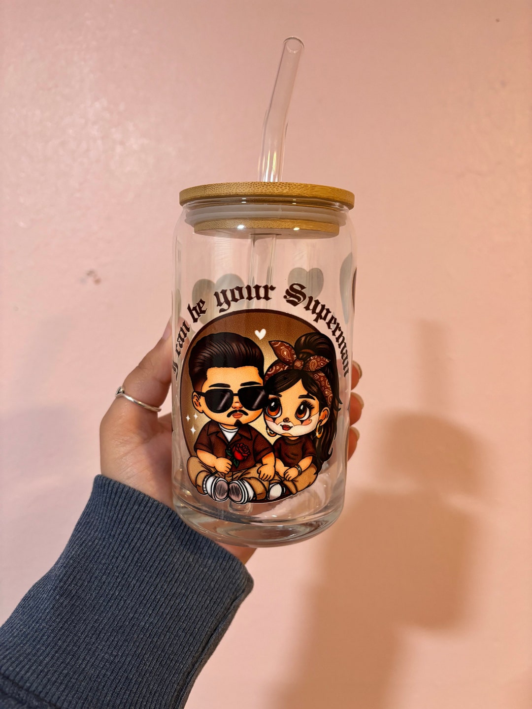 I Can Be Your Superman Glass Cup - Etsy