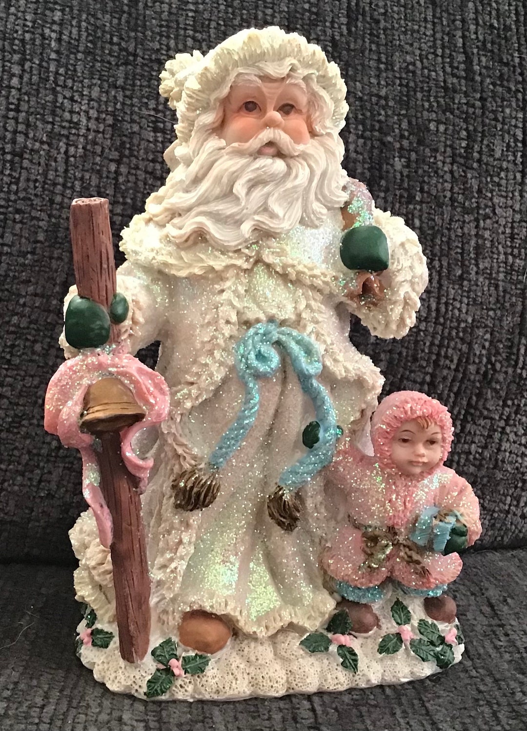 Santa’s Collection Glitter Santa - Etsy