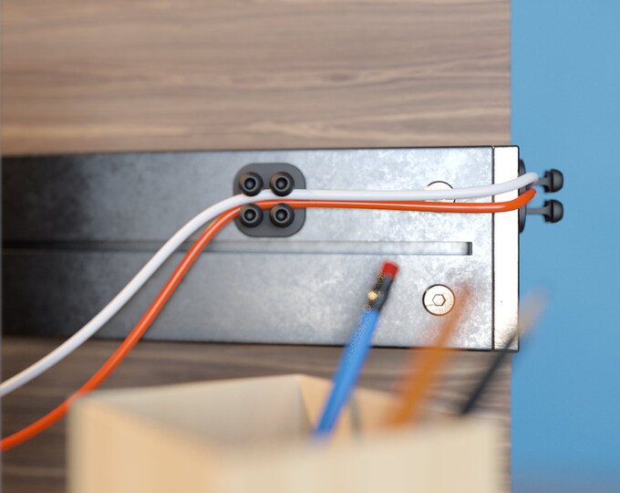 Magnetic Cable Management pack of 2, Under Desk Cable Management With ...