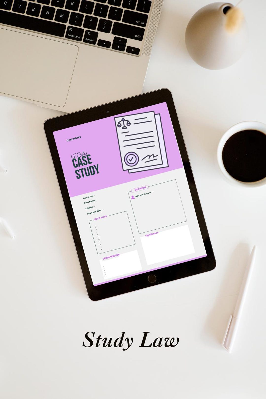 Law Student Case Notes Template | UK Law Revision (printable & Digital ...