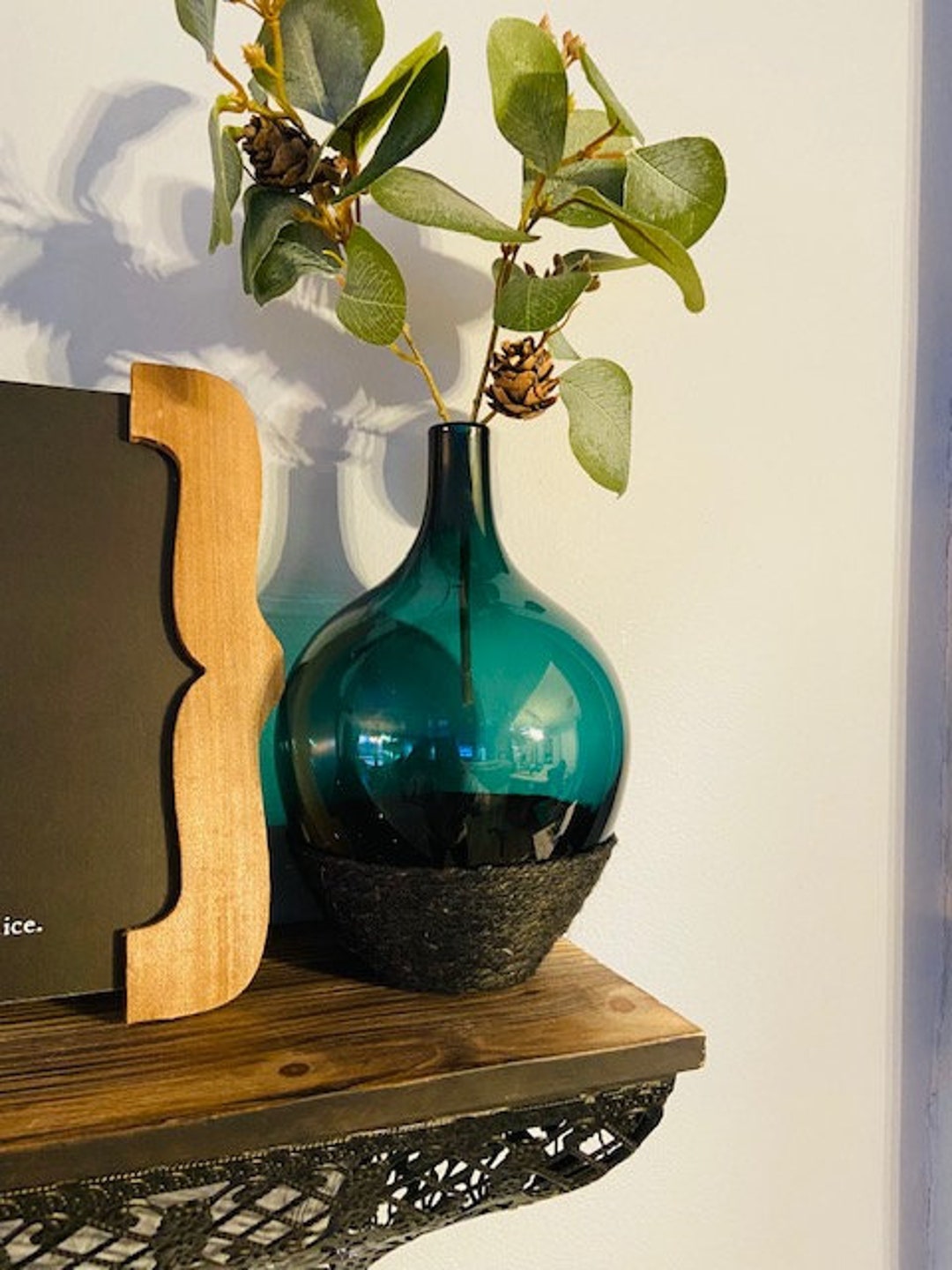 Teal Vase - Etsy