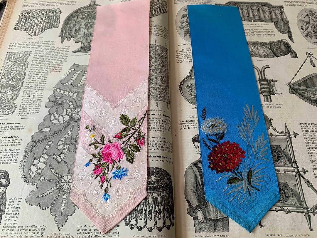 One Victorian Ladies Tie Sample "cravates Dames Collection" French ...
