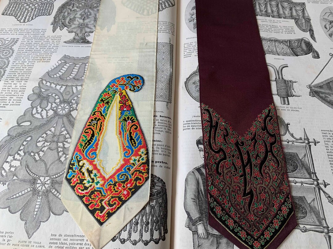 One Victorian Ladies Tie Sample "cravates Dames Collection" French ...