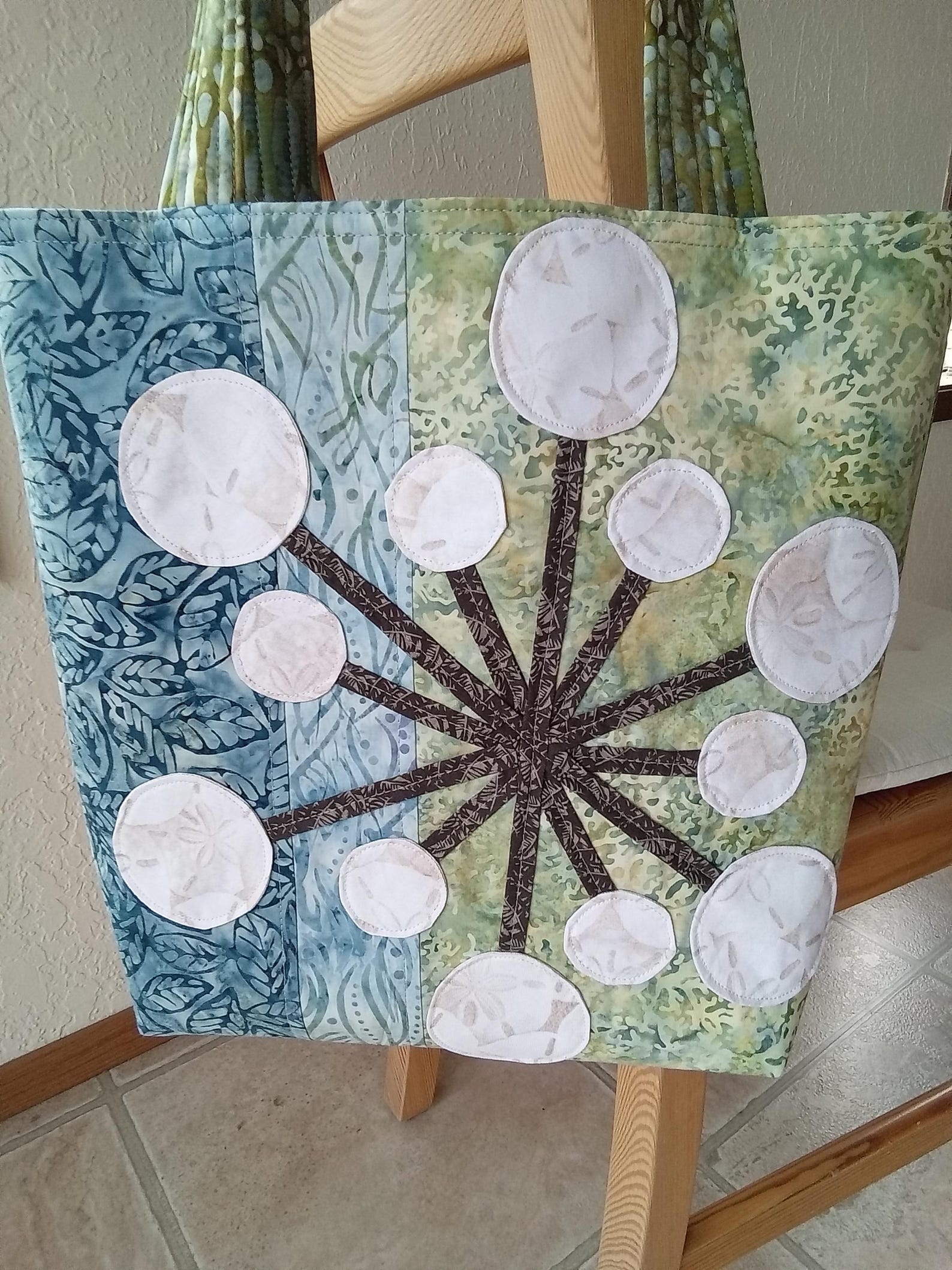 Dandelion Applique Quilted Tote Bag - Etsy