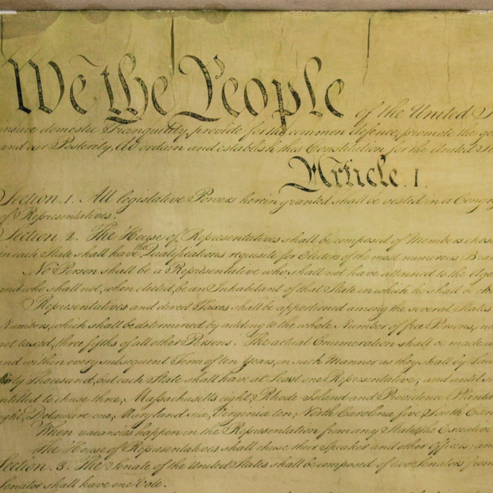 Oversized US Constitution replica on wooden scroll | Etsy