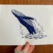 Happy Whale, Original Linocut Art Print - Etsy
