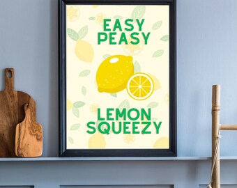 Easy Peasy Lemon Squeezy Poster - Etsy