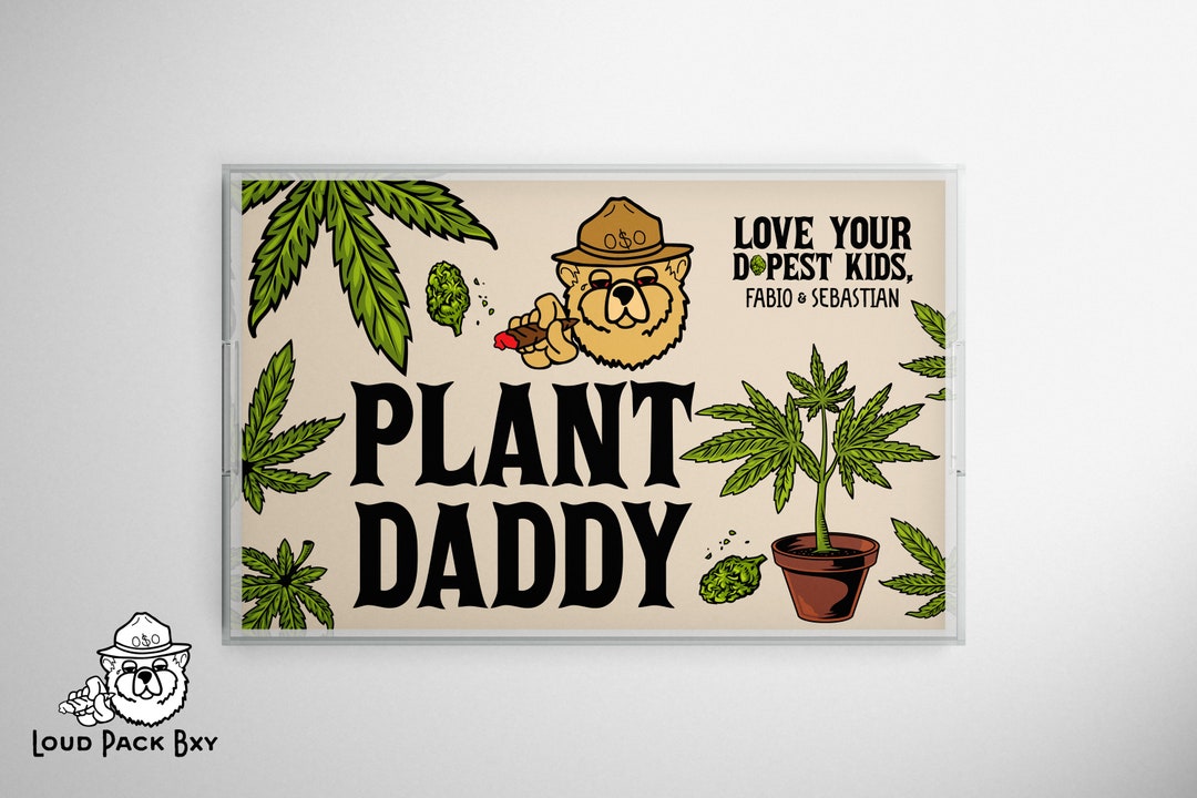 Stoner Father Personalized Weed Tray Plant Daddy Cannabis Accessories ...