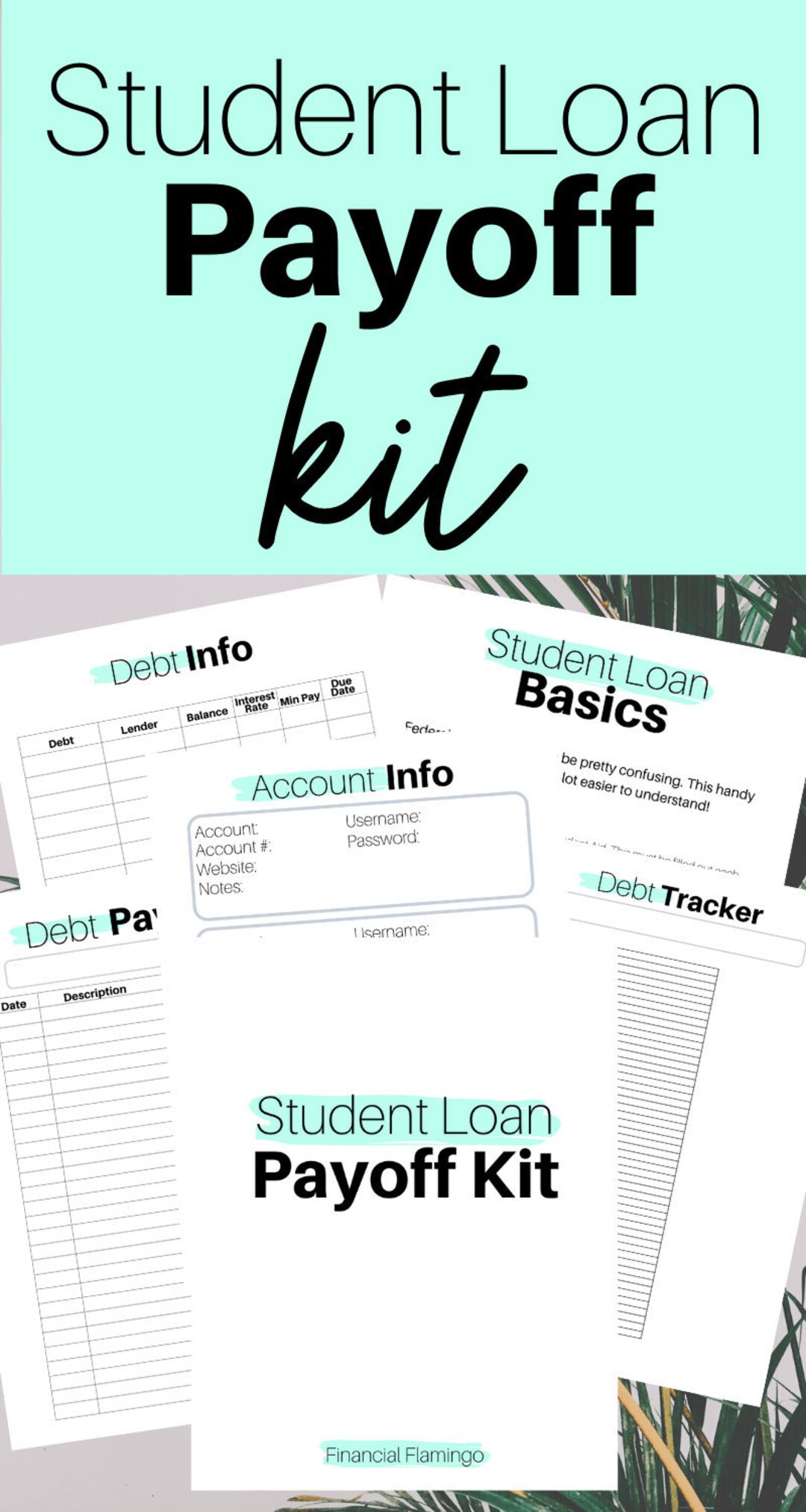 Student Loan Payoff Kit printable - Etsy