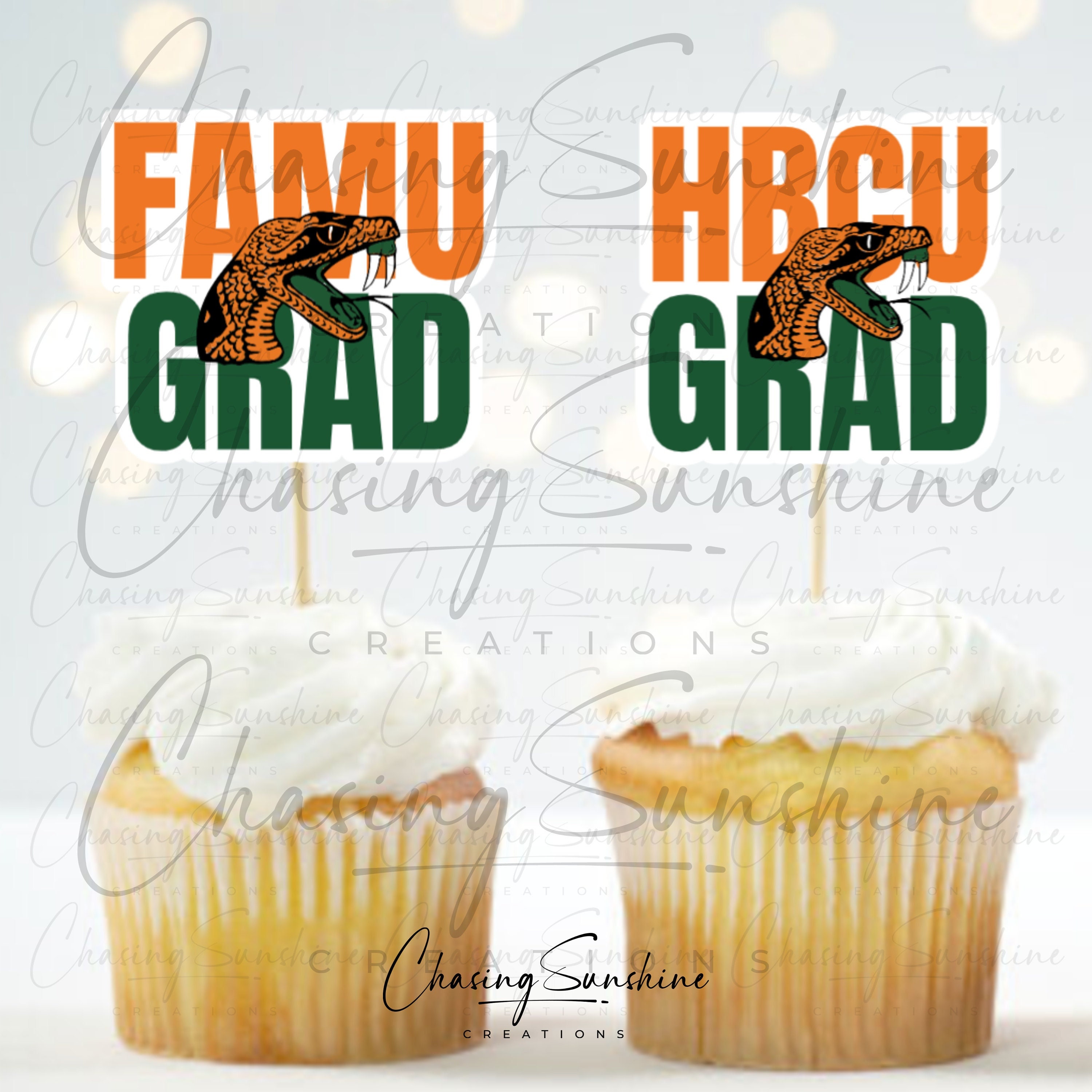 FAMU Florida A&M University Graduation Cupcake Toppers - Etsy