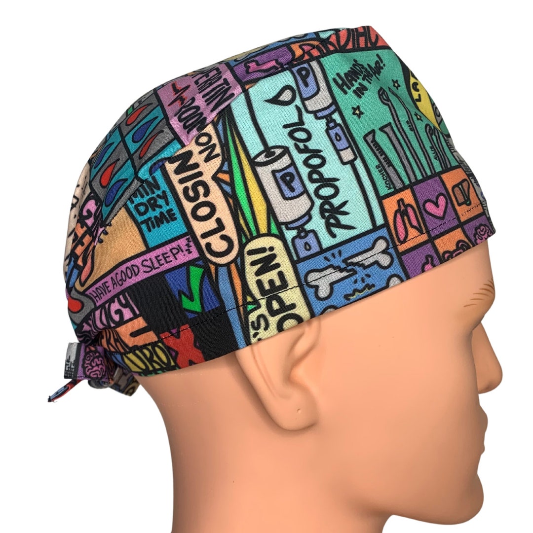 Louis + Phil Operating Room Surgery Comic Men's/unisex Tie Back Scrub ...