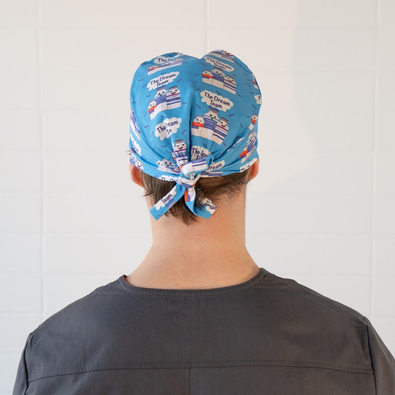Louis + Phil the Dream Team Anesthesia Men's/unisex Tie Back Scrub Cap ...