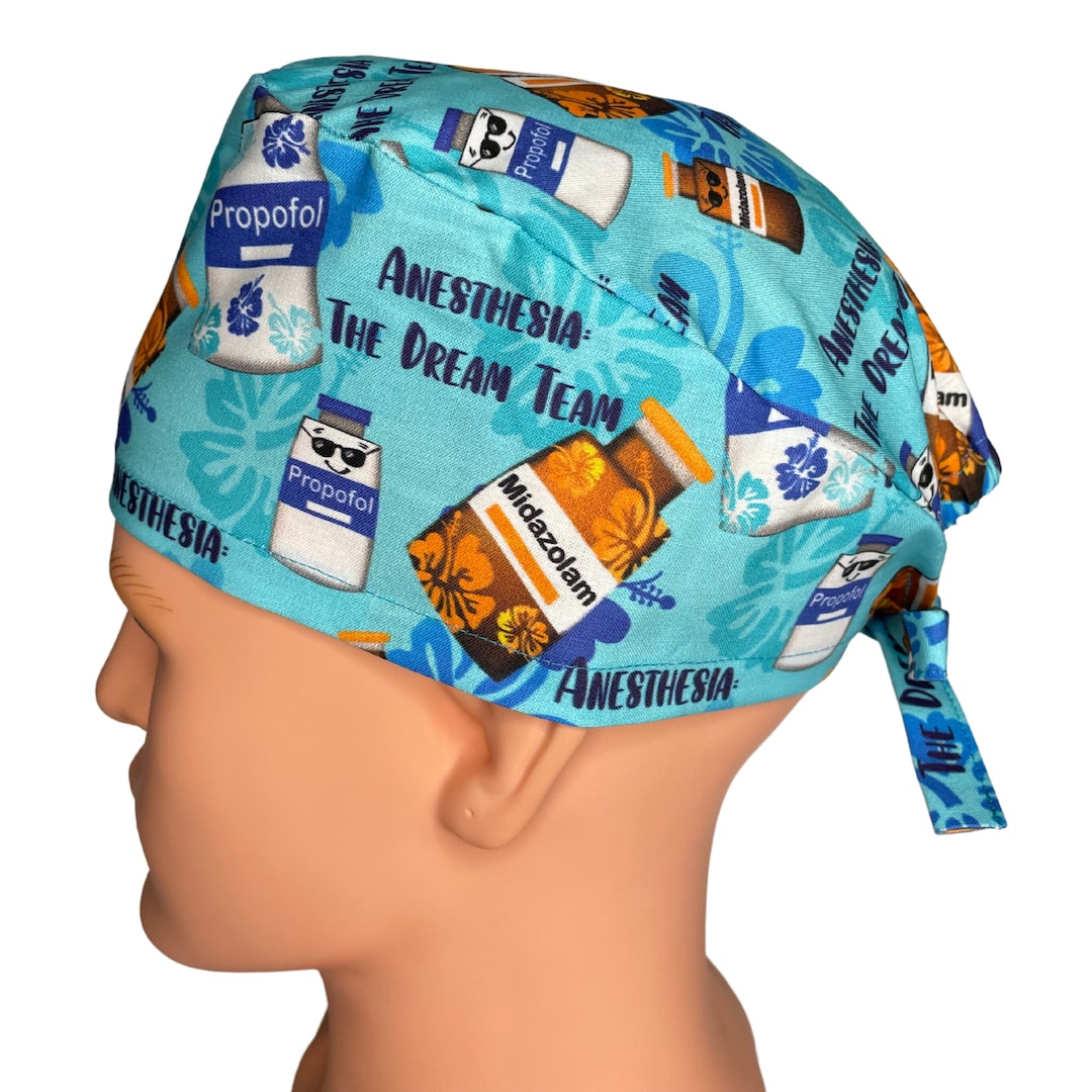 Louis + Phil Hawaiian Dream Team Anesthesia Men's/unisex Tie Back Scrub ...