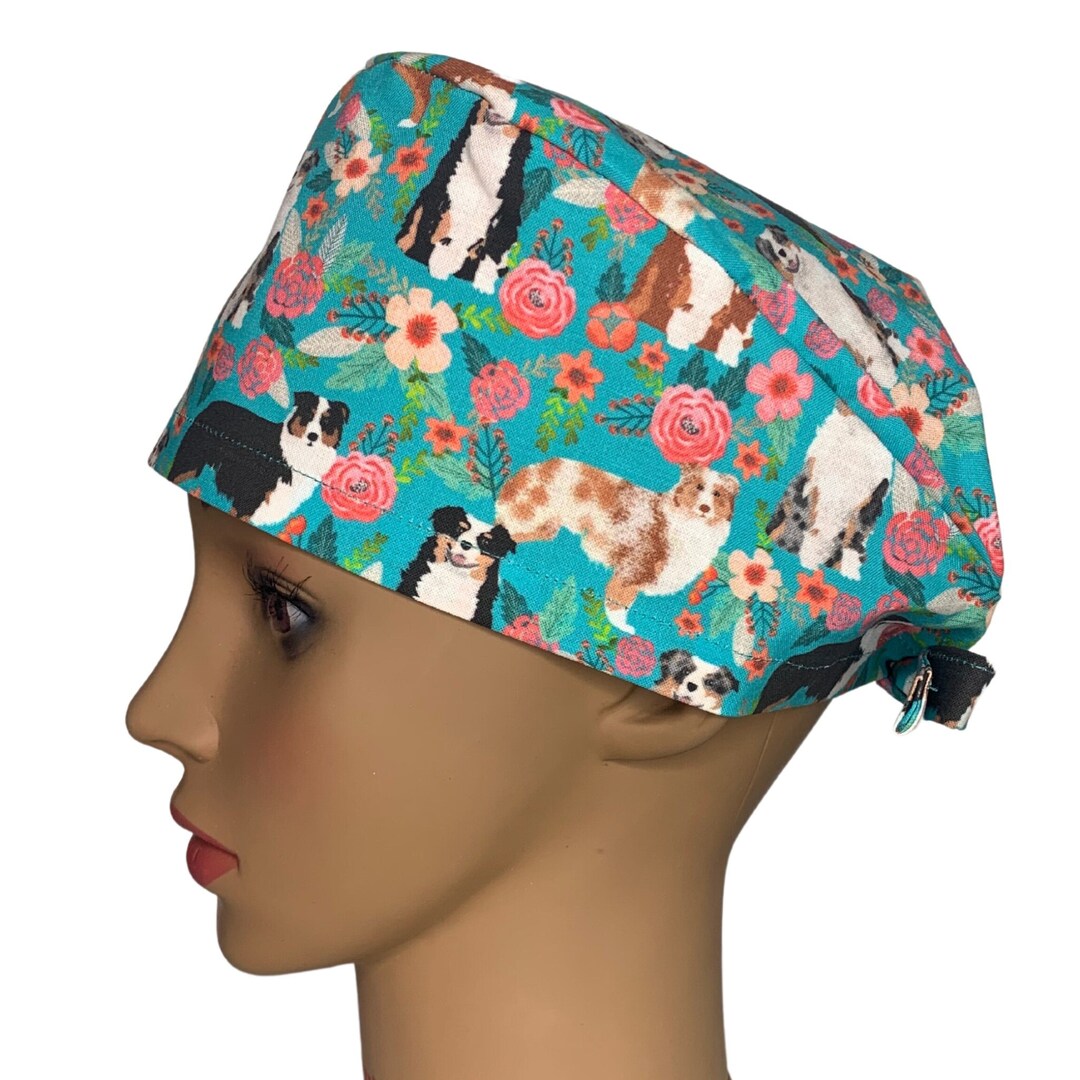 Louis + Phil Australian Shepherd Men's/unisex Tie Back Scrub Cap - Etsy