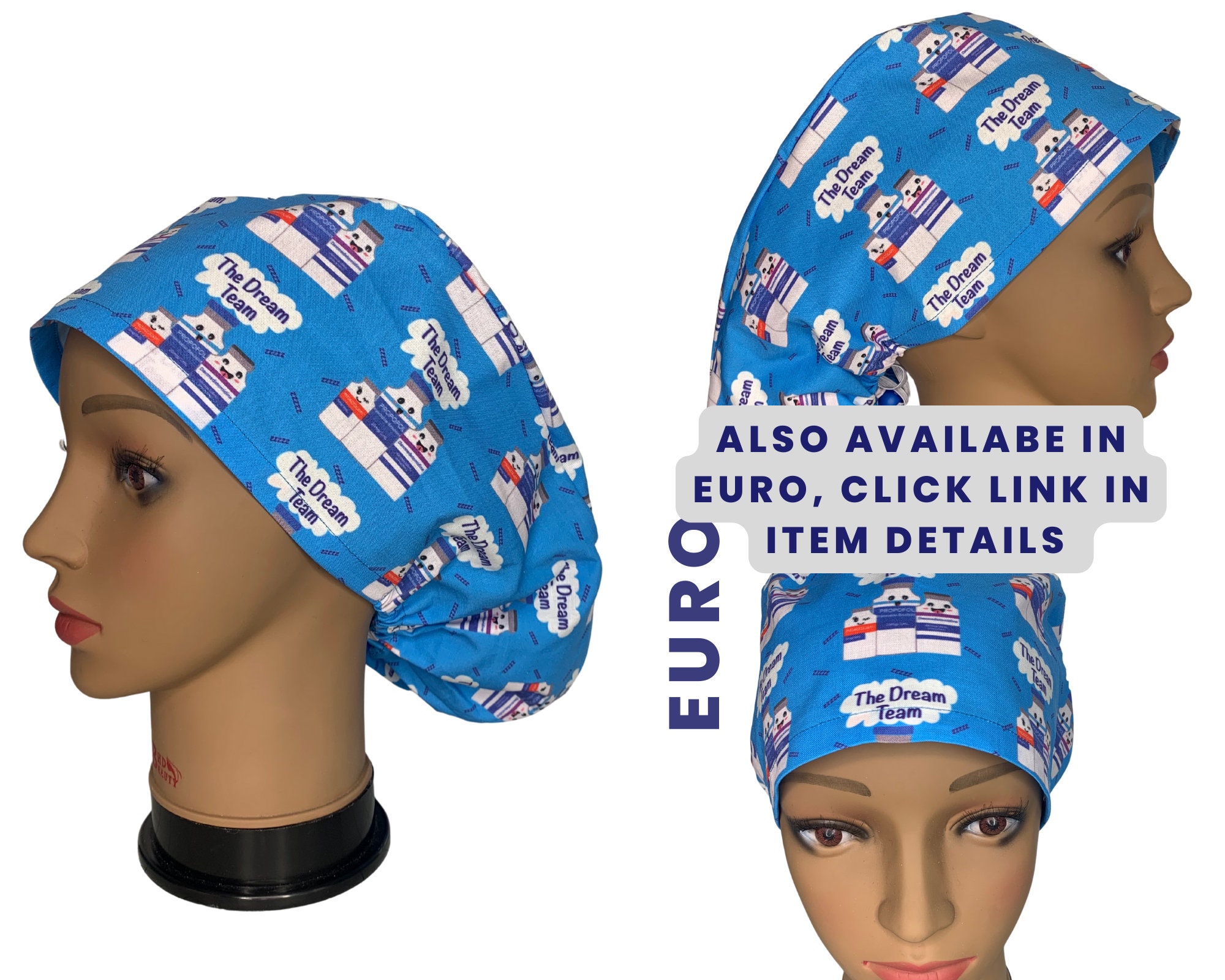 Louis + Phil the Dream Team Anesthesia Men's/unisex Tie Back Scrub Cap ...