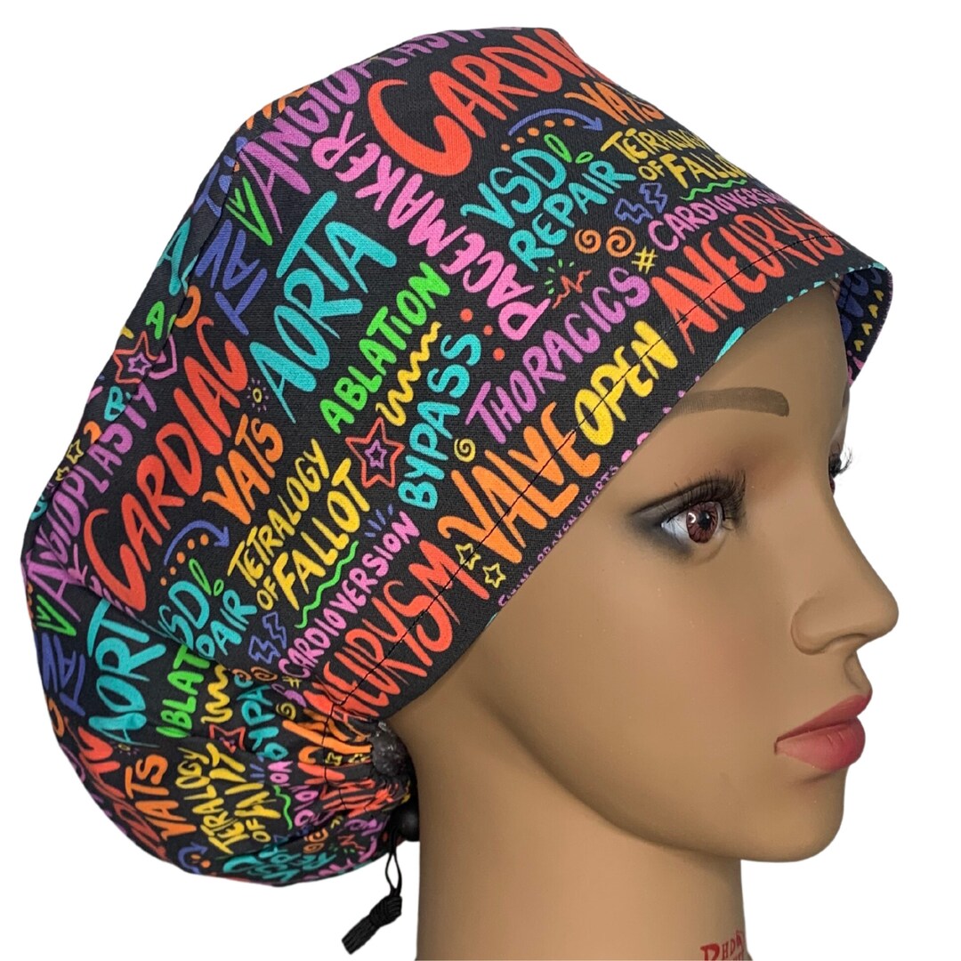 Louis + Phil Cardiology Euro Scrub Cap - Etsy