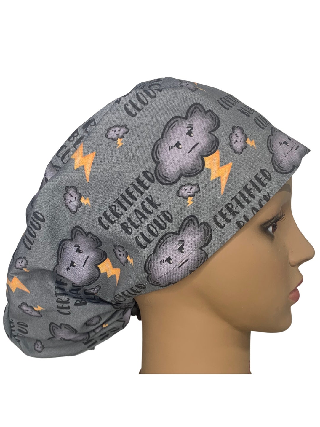 Louis + Phil Certified Black Cloud Euro Scrub Cap - Etsy