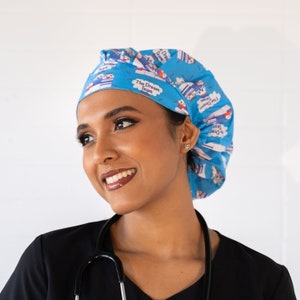 Louis + Phil Operating Room Surgery Comic Bouffant Scrub Cap - Etsy
