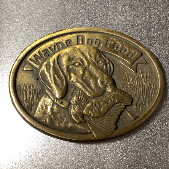 Wayne Dog Food 50 Years Lab Bird Vintage Belt Buckle … - Gem