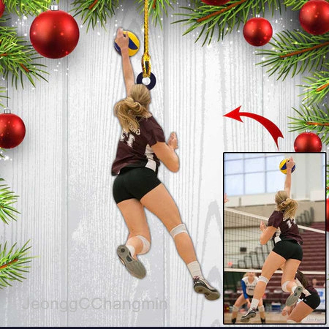 Personalized Volleyball Ornament Custom Photo Volleyball - Etsy