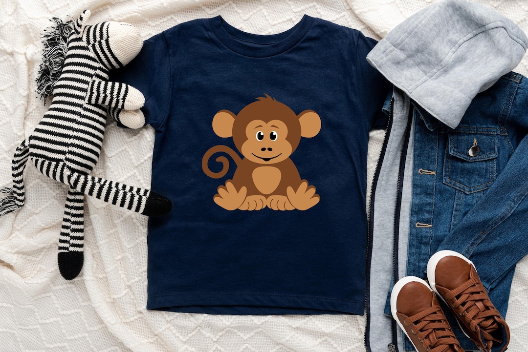 Monkey Toddler Shirt, Monkey Tshirt, Monkey Lover Gift, Baby Monkey ...