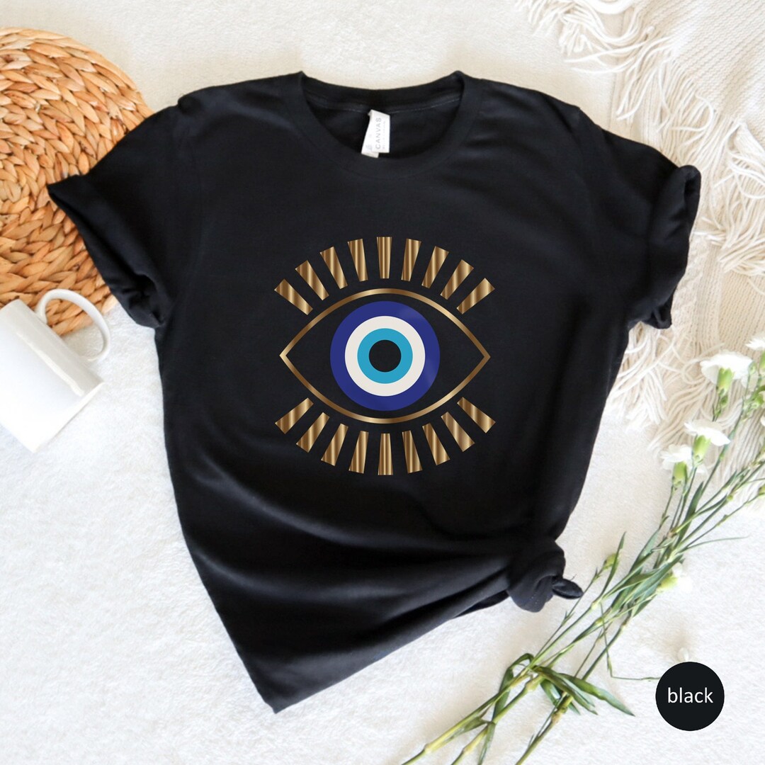 Gold Evil Eye T-shirt, Protection Shirt, Witchy Shirt, Occult Shirt ...