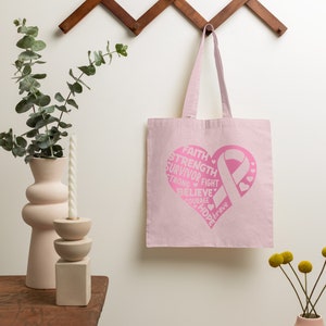 Cancer Awareness Tote Bag 15"x16, You Are Not Alone Bag, Stronger Than ...