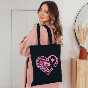Cancer Awareness Tote Bag 15"x16, You Are Not Alone Bag, Stronger Than ...