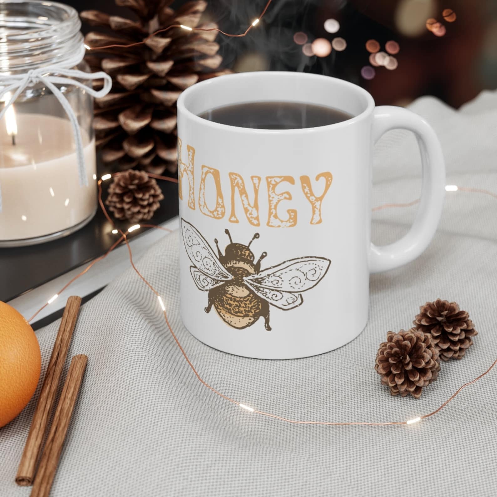 Honey Bee Mug Honey Mug Nature Mug Save the Bees Honey | Etsy