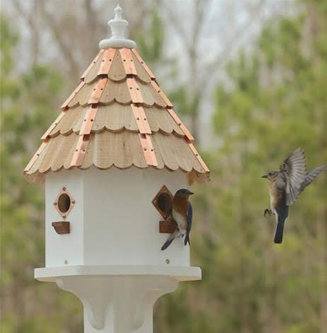 Starlight Bluebird Lodge© Large Swamp Cypress Condo Bird House W Thick ...