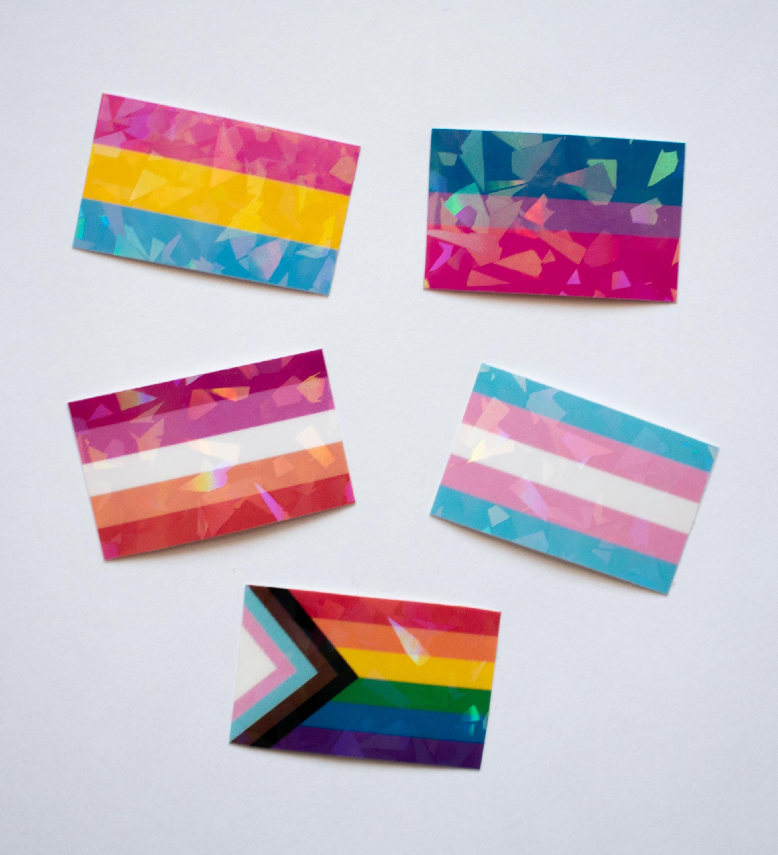 Pride Flag Glitter Sticker Pack - Etsy