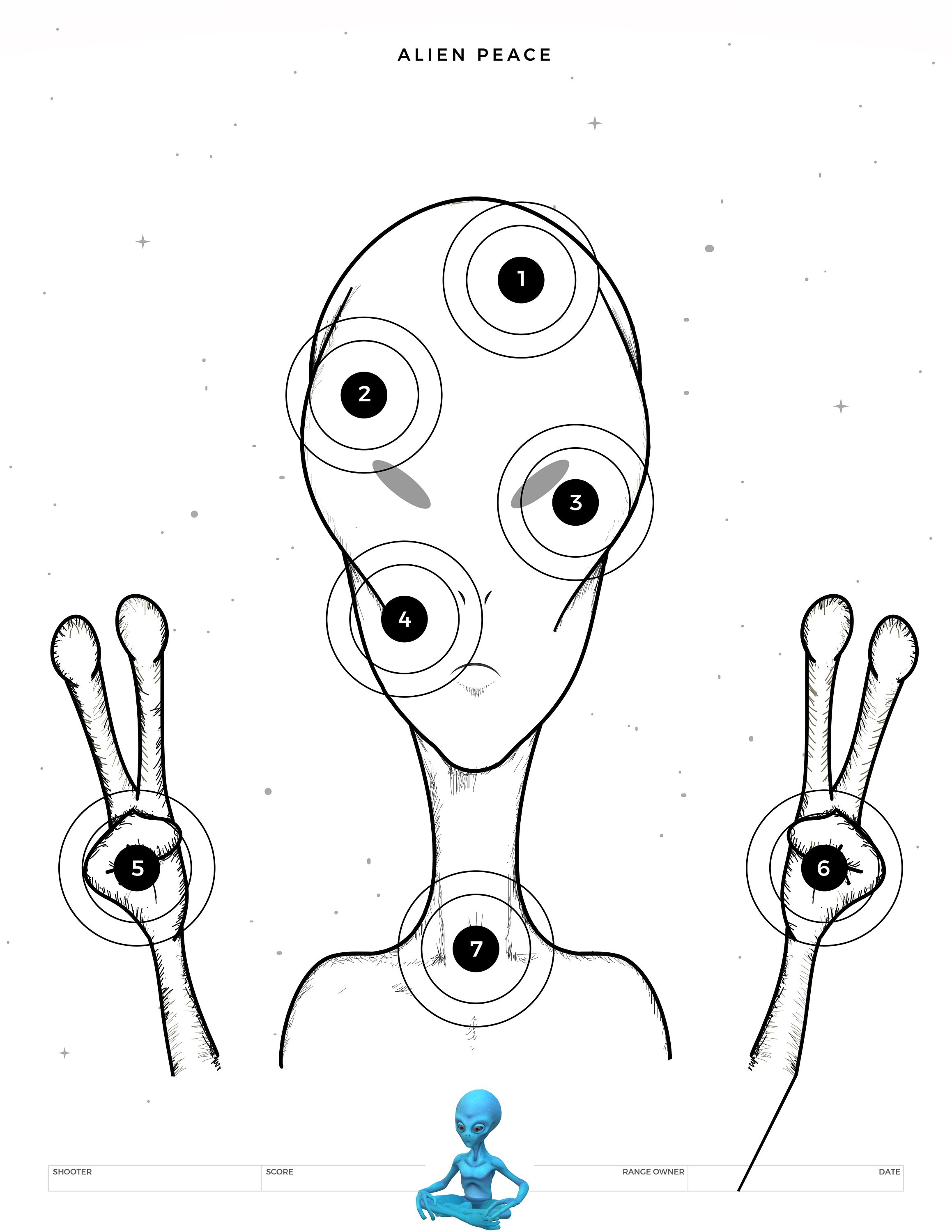 Alien We Come In Peace 10 Paper Shooting | Etsy