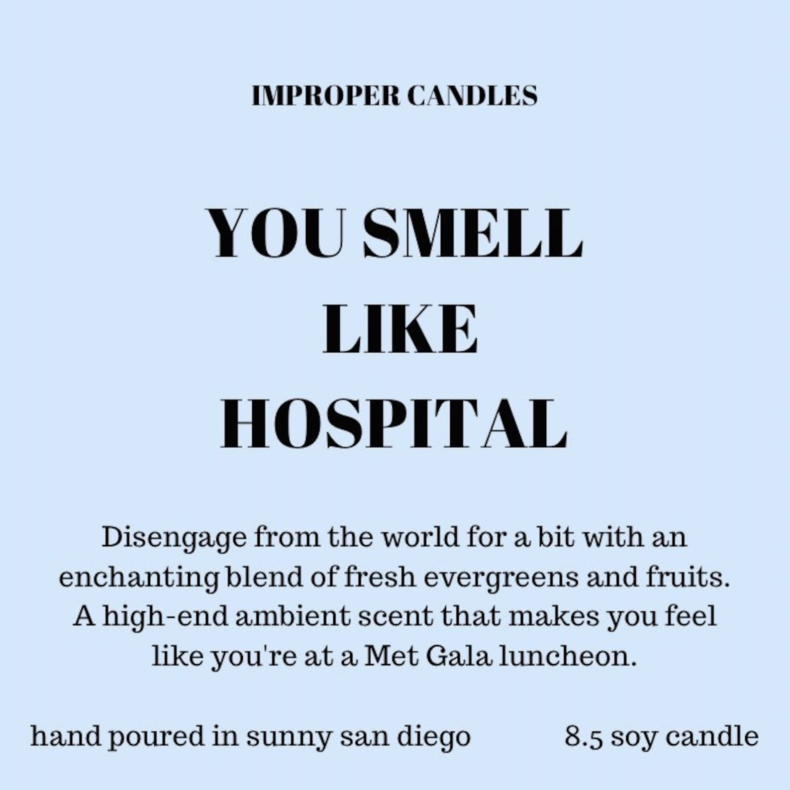 You Smell Like Hospital RHOSLC Bravo Soy Candle Real - Etsy