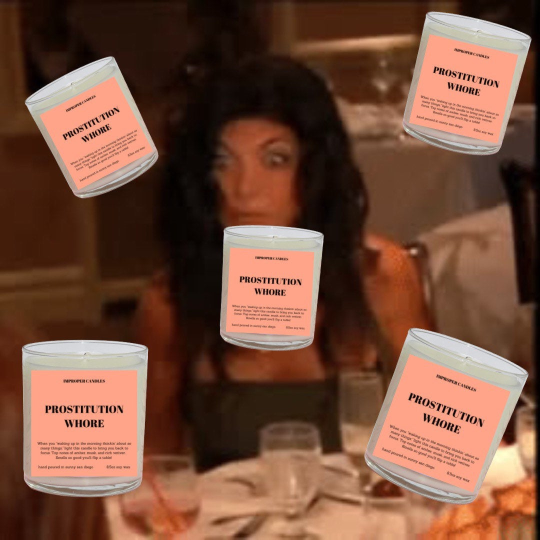 Prostitution Whore Candle RHONJ Bravo Merch Bravo Gifts - Etsy