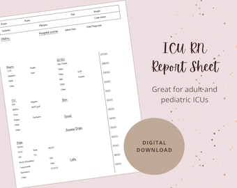 Neuro ICU RN Report Sheet Neurological Critical Care ICU Report Sheet ...